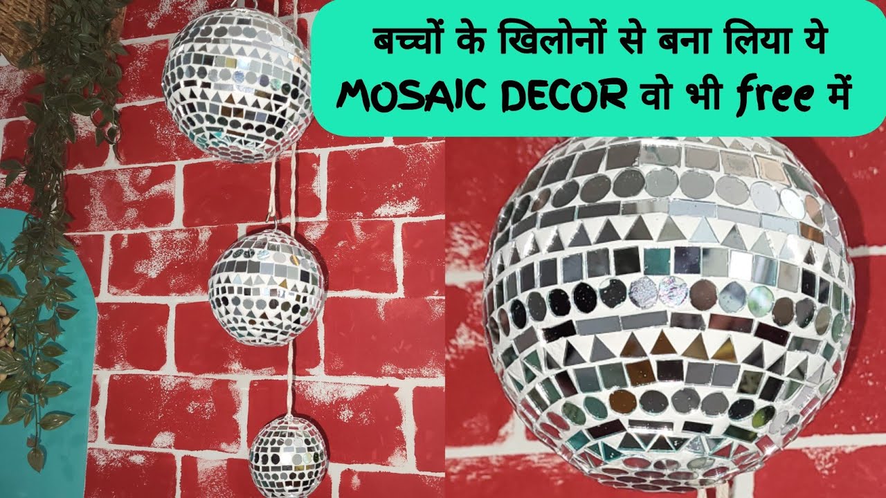 Quick And Easy MOSAIC Decor piece/Mosaic Art / Wall Putty Craft / DIY ...