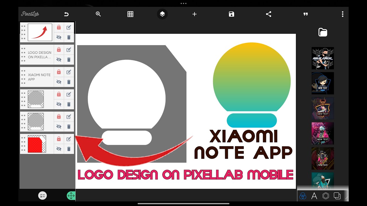 Google Note App Logo Re-Design Using PixelLab Mobile Graphics App | # ...