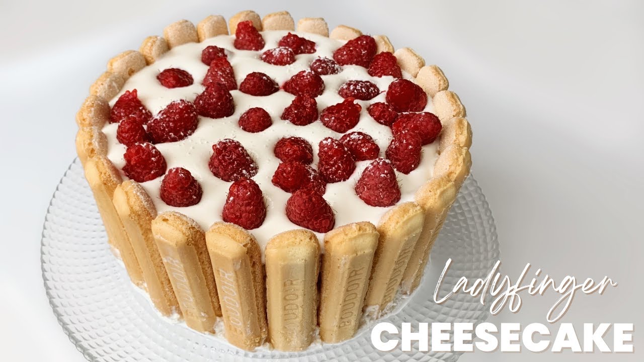 Creamy No-Bake Raspberry-Ladyfinger Cheesecake Recipe - YouTube