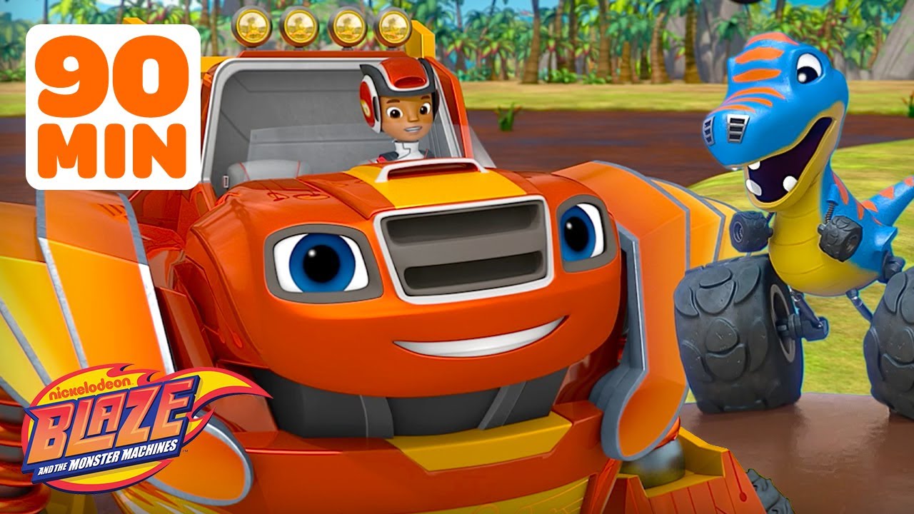 Robot Blaze Rescues BABY Animals & More Missions! 🦖 | 90 Minutes ...