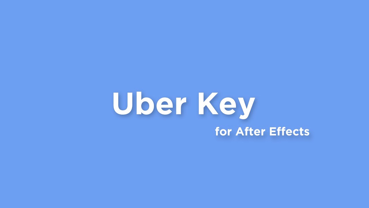 Uber Key for After Effects - YouTube