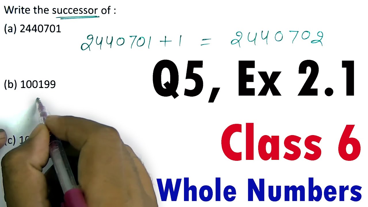 Q5, Ex 2.1 | Chapter 2 Whole Numbers | Class 6 Maths NCERT - YouTube