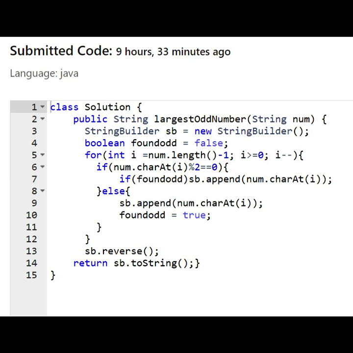 1903 Largest Odd Number in String - YouTube