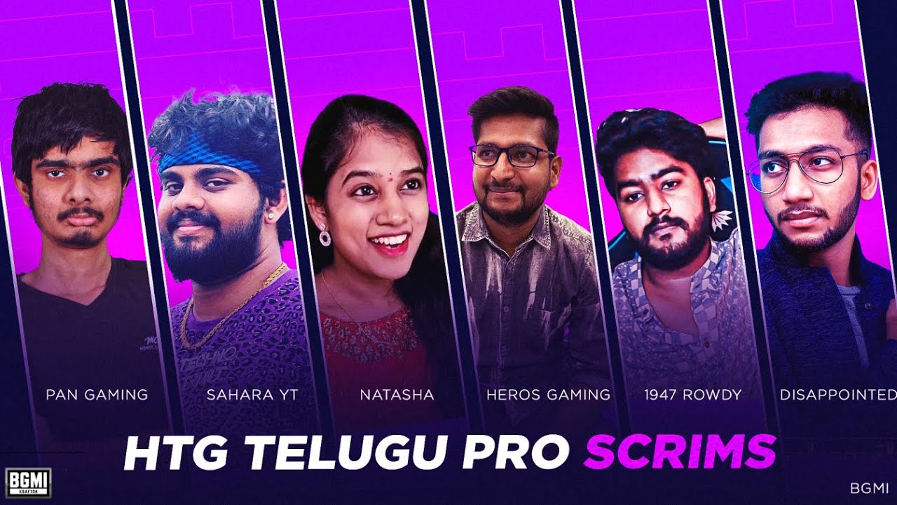 HTG TELUGU PRO SCRIMS || TEAM 1947 ROWDY YT , HEROS GAMING , NATASHA ...