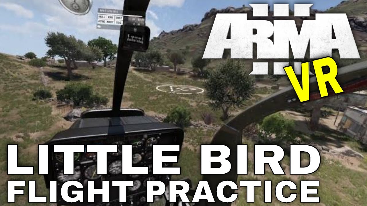 (PC VR) LittleBird flight and landing practice IN VR!!! - ARMA 3 VorpX ...
