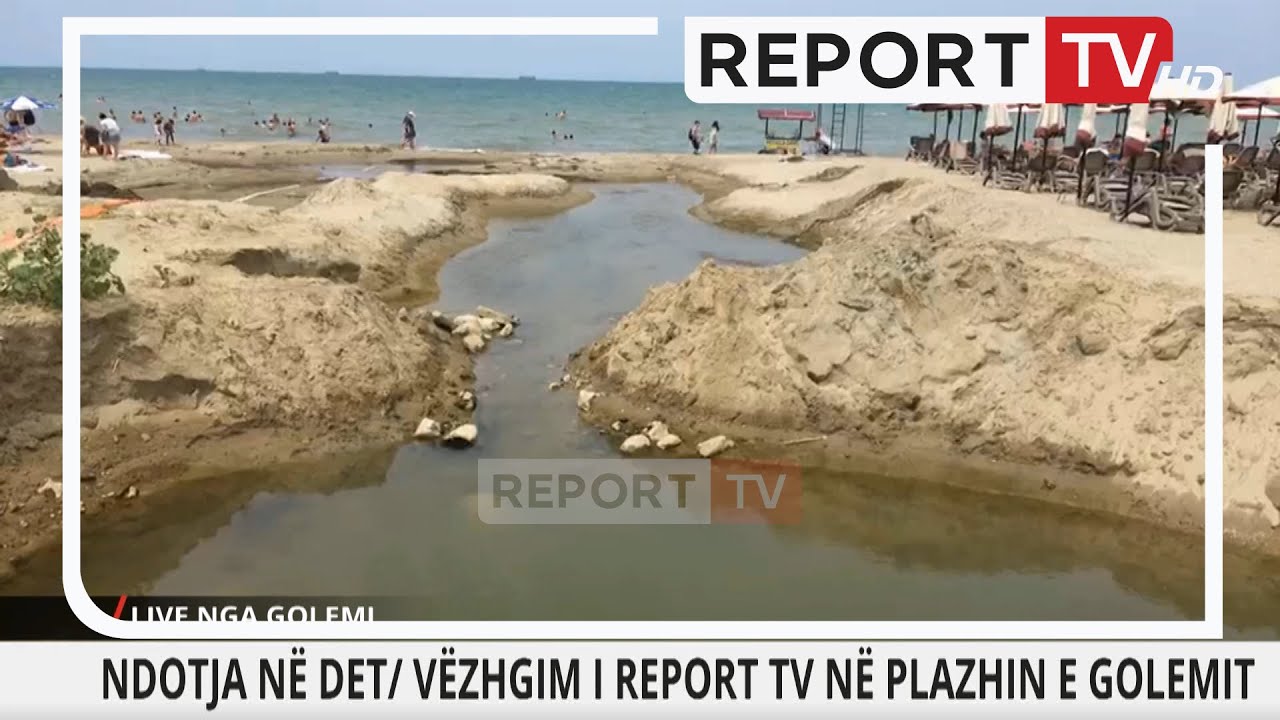 Ndotje në mes të sezonit turistik në Kavajë, ujërat e zeza në det ...