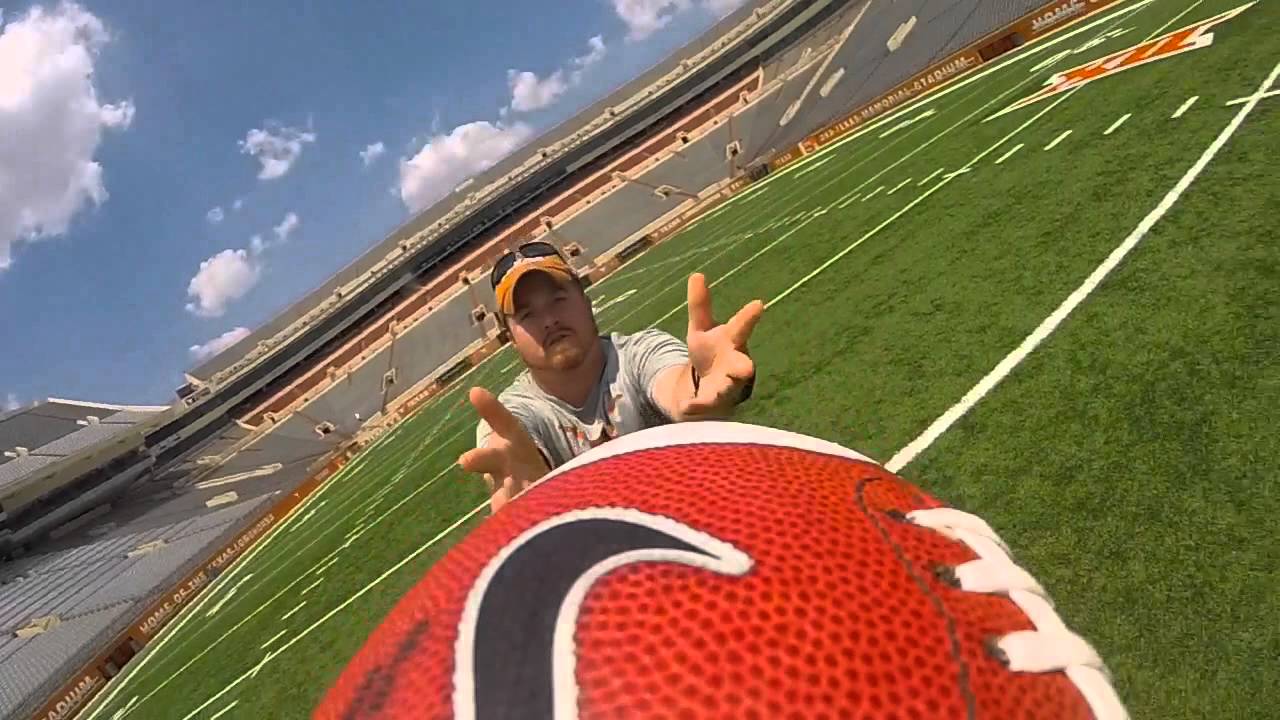 GoPro on a Football in DKR-Texas Memorial Stadium - YouTube