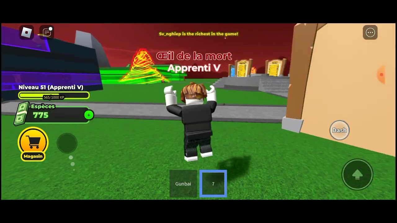 Je teste le nouveau pourvoir de Ultra Power Tycoon ( Œil de la mort ...