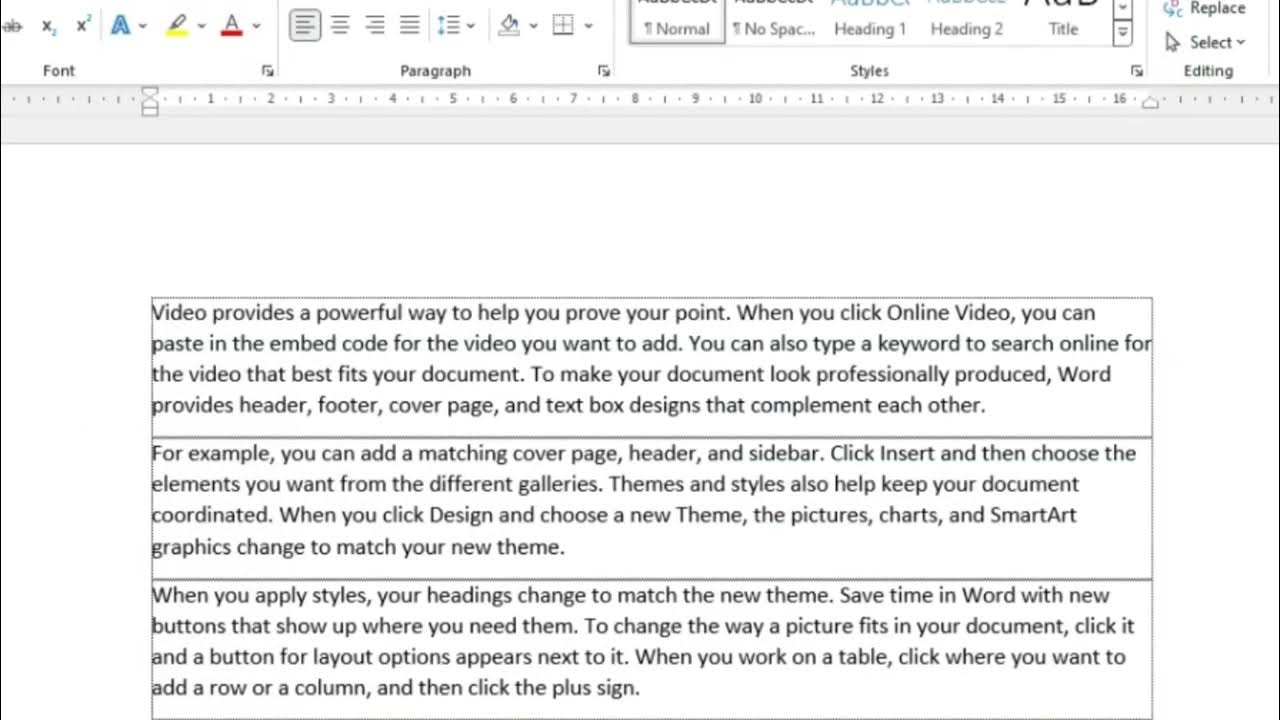 How to Create Text Boundaries in MS Word - YouTube