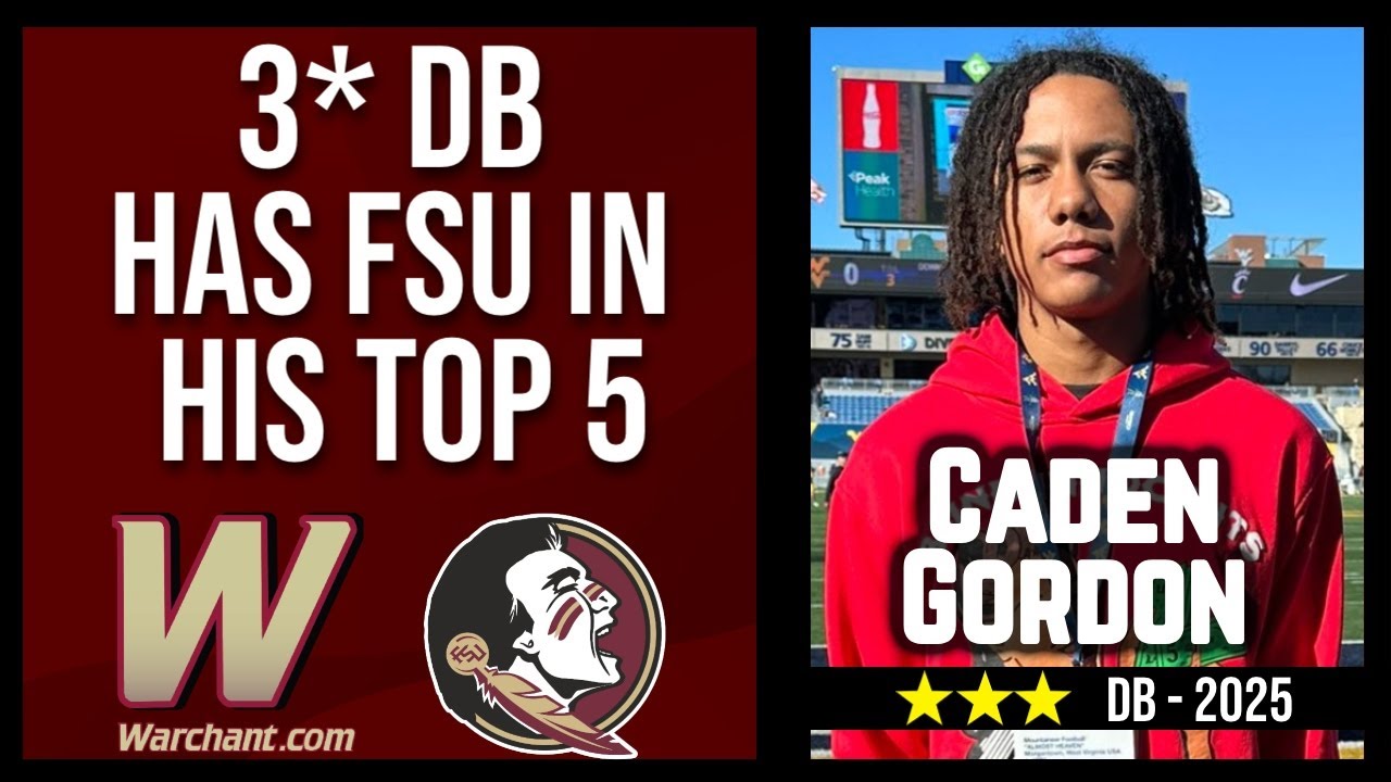 3* DB Caden Gordon has FSU in His Top 5 | FSU Football Recruiting ...