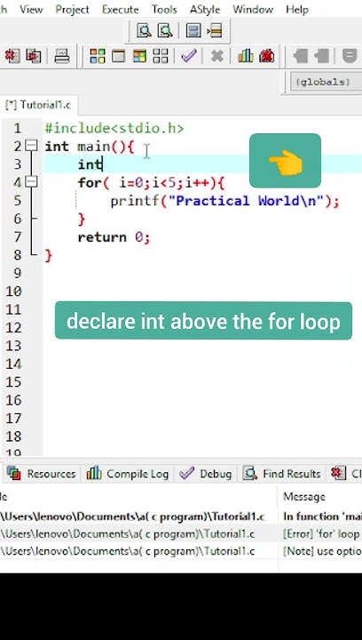 Error For Loop Initial Declarations Are Only Allowed In C99 Or C11 Mode Youtube