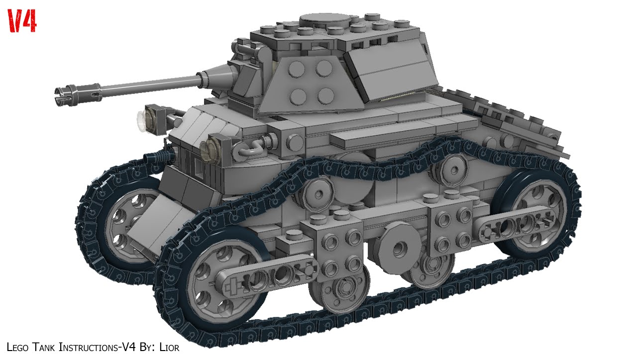 Lego tank V4-Instructions - YouTube