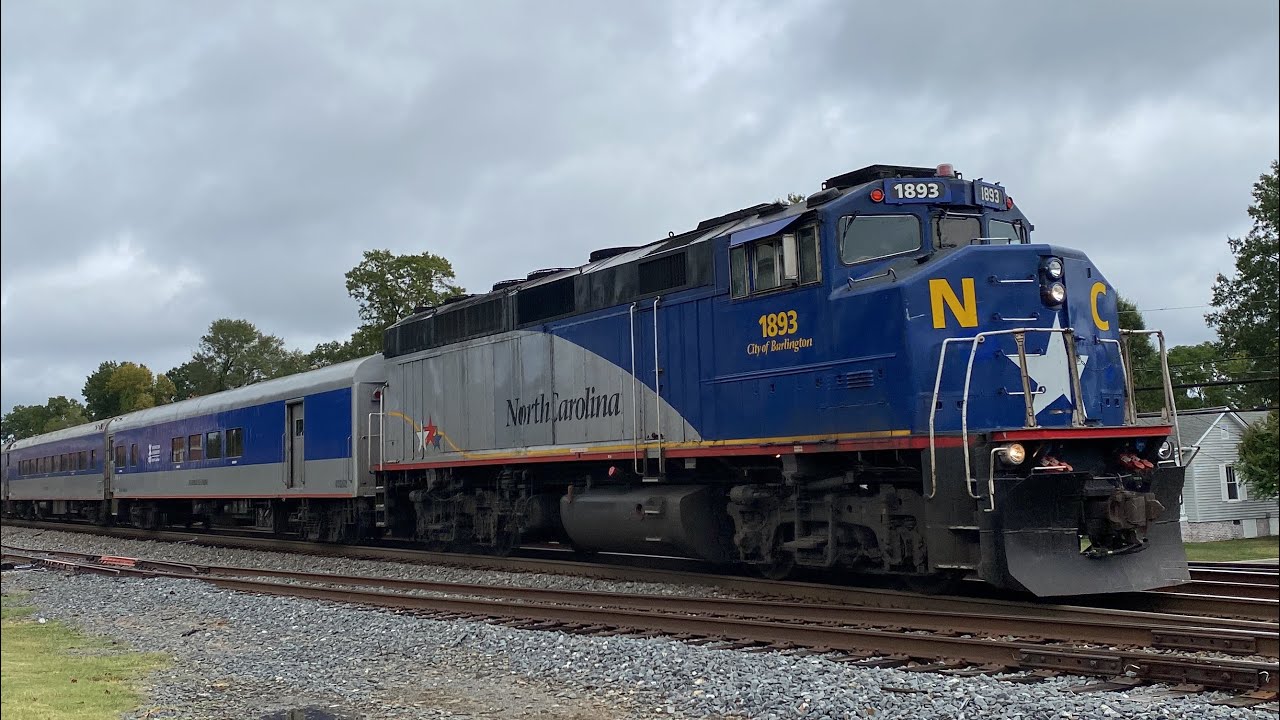 Amtrak F59PH 1893 leads 73 arriving In Kannapolis. - YouTube