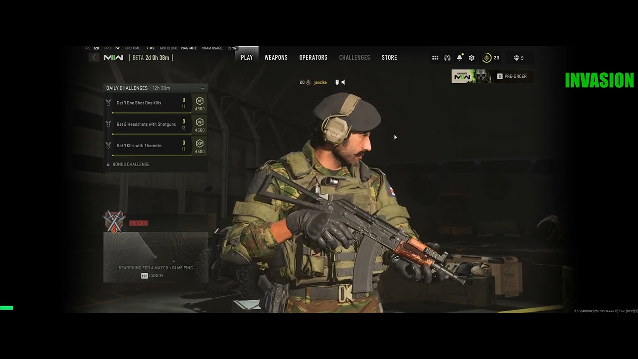 Call of Duty MW 2 BETA Game test - YouTube