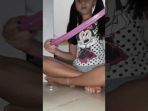 MOSTRANDO COMO QUE FICOU A MINHA MILK CLEAR SLIME!!