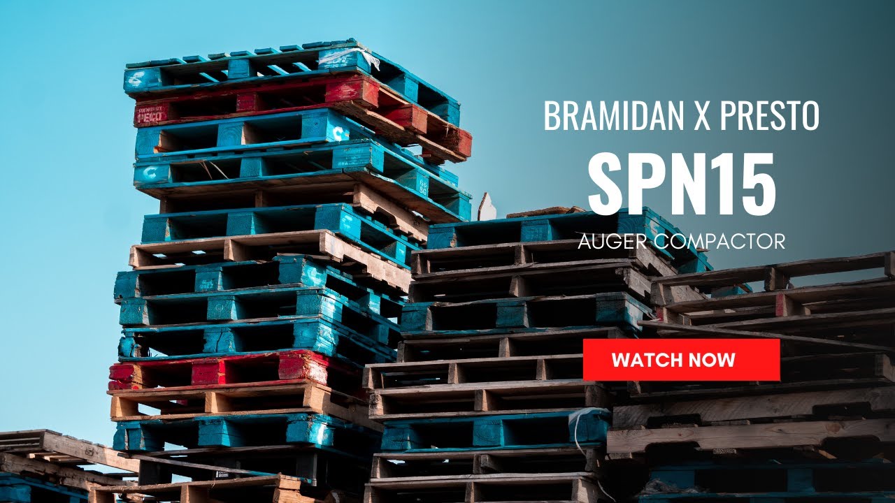 SPN 15 Auger Compactor | Wooden Pallet Compaction - YouTube