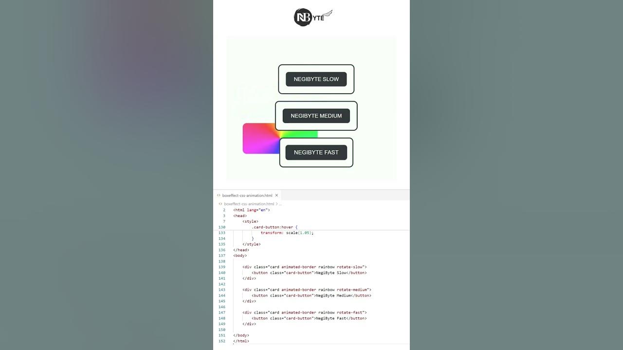 Animated Rainbow Buttons with Cool Hover Effects #css #html #animatedbuttons #hovereffect - YouTube