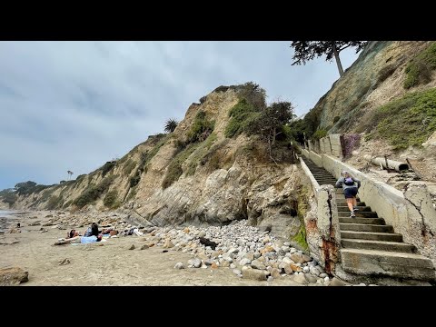 FALLING OFF LAST STEP AT THOUSAND STEPS BEACH, SANTA BARBARA! (4K)