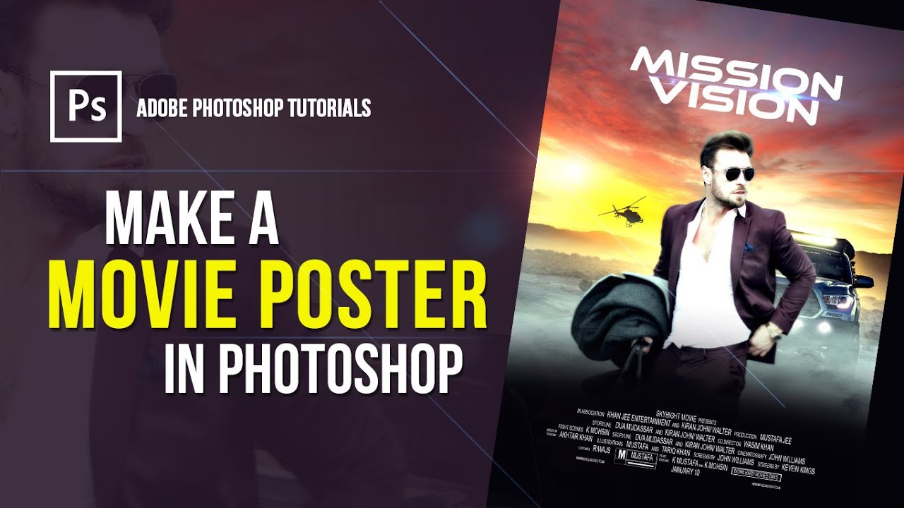 Make a movie poster in Photoshop | Film poster design - YouTube