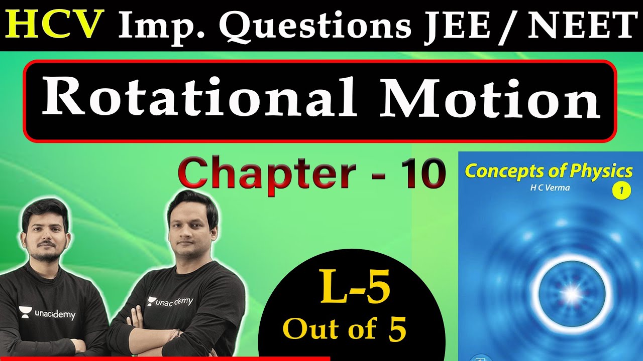 HCV Important Questions for JEE / NEET || Rotational Motion || Chapter ...