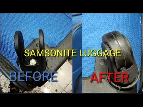 How To Replace Suitcase Exchange broken wheel for Samsonite #junreltv ...