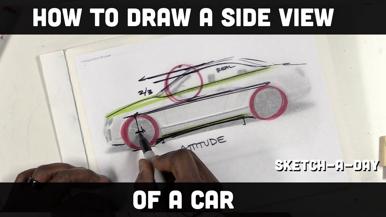 How to draw a car: Side view proportion - YouTube