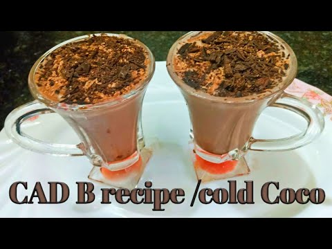 Cold coco recipe l Thick chocolate shake l CAD B recipe - YouTube