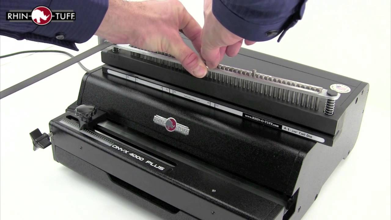 Rhin-o-Tuff Onyx 4000PLUS: Punch Binding Machine - YouTube