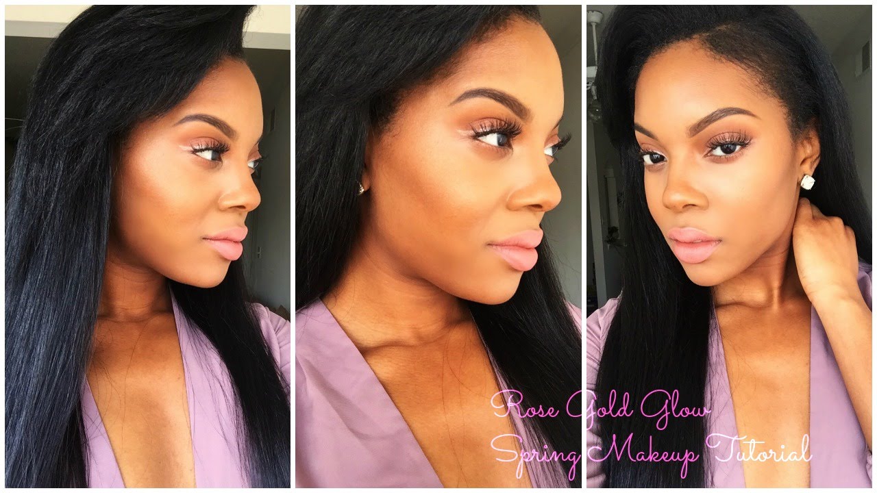 Rose Gold Glow Spring Makeup Tutorial - YouTube