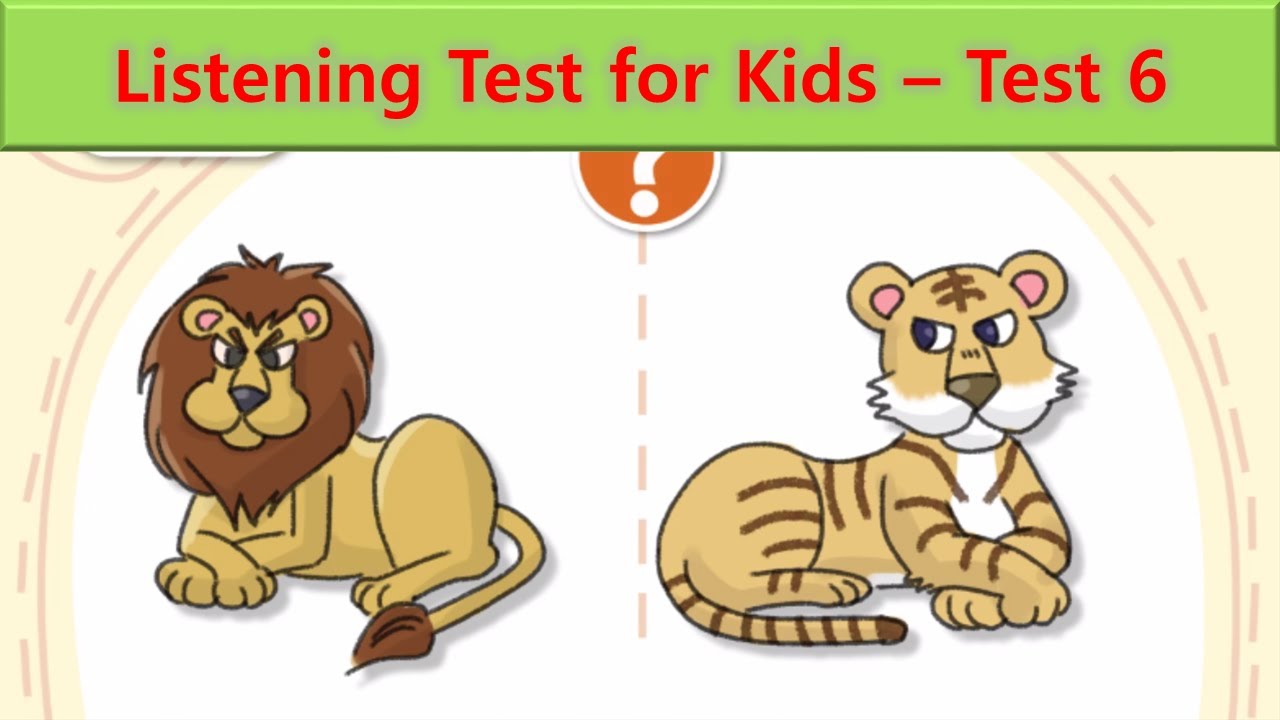 Listening Test for Kids | Test 6 - YouTube