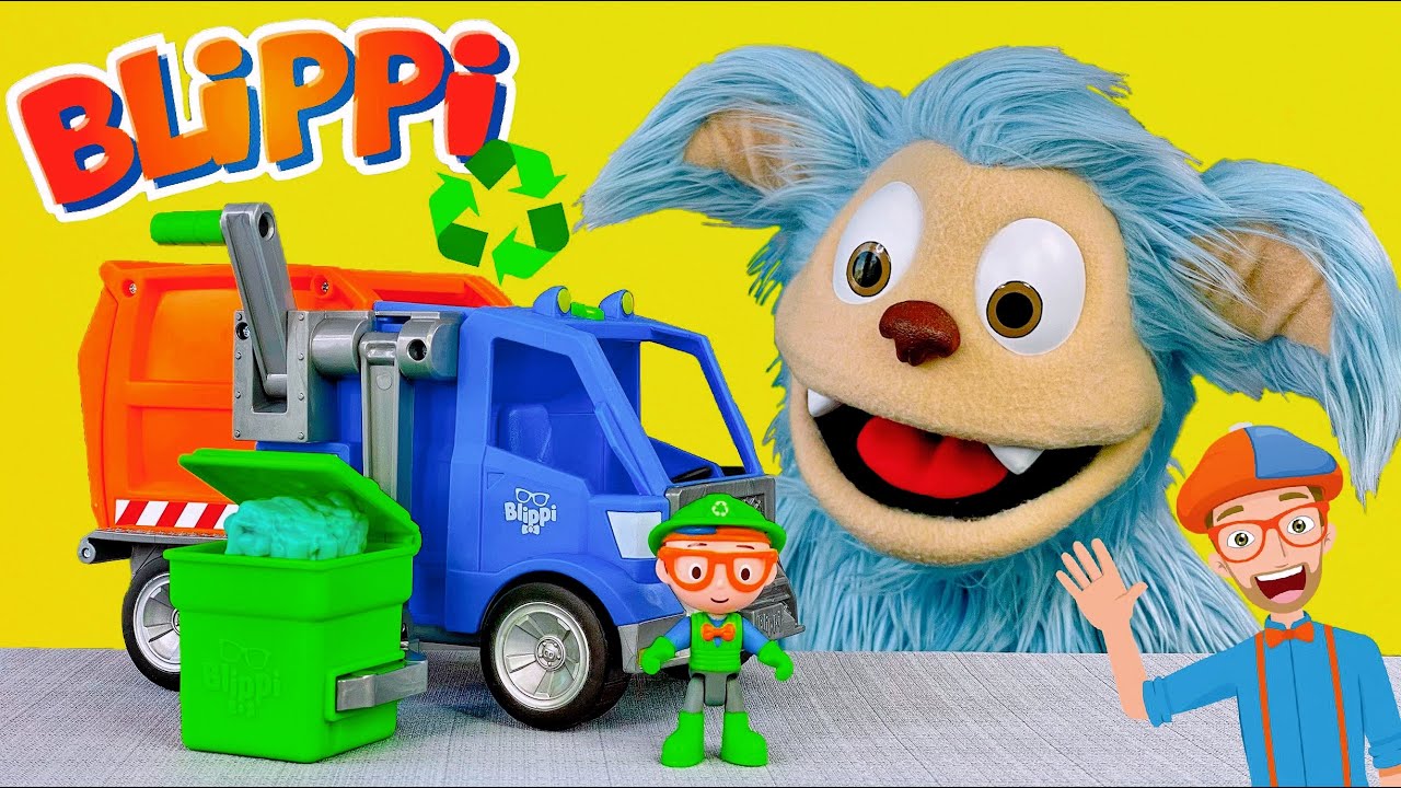 New Blippi Recycling Truck Toy Unboxing | Learn How To Recycle ...
