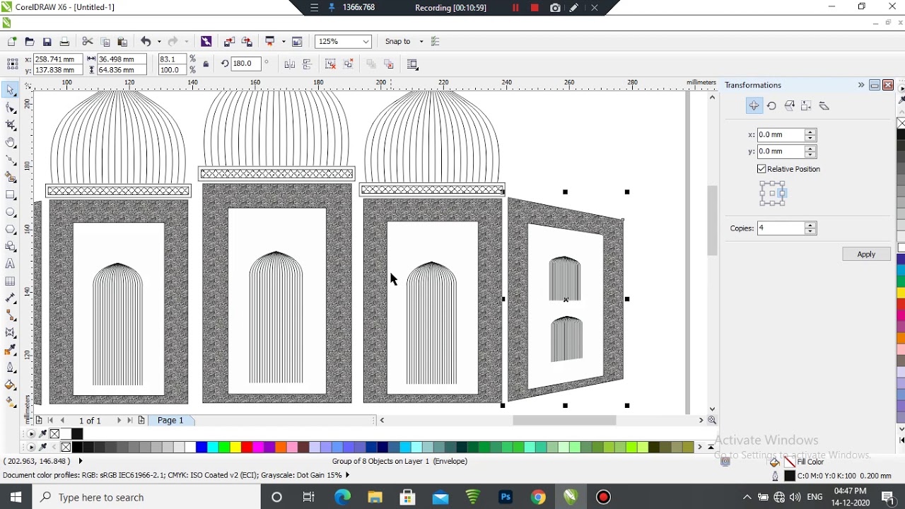 TAJ MAHAL IN CORELDRAW X6. Step bt step. - YouTube
