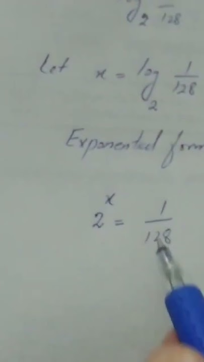Logarithmic form to Exponential form #maths #logarithm #logarithms ...