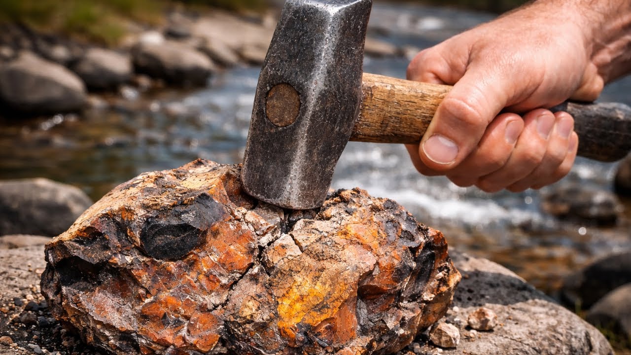 River Stone Hunting | Discovering Beautiful Rocks | Satisfying Stone ...