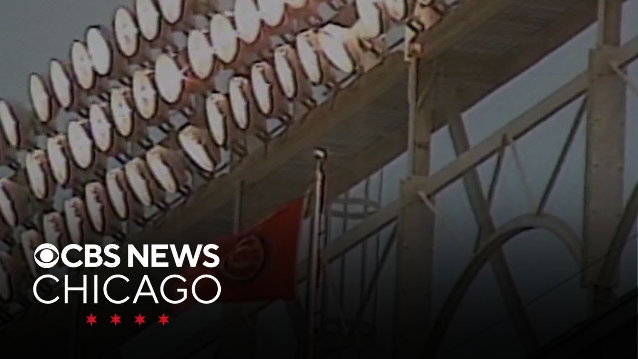 CBS Chicago Vault: The first Cubs night game with lights in Wrigley ...