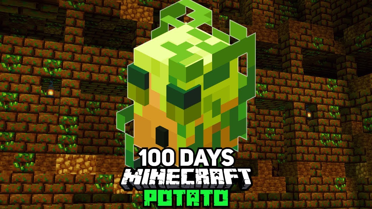 100 Days In Minecraft Poisonous Potato Update - YouTube