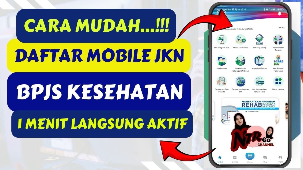 CARA DAFTAR MOBILE JKN BPJS KESEHATAN TERBARU || 1 MENIT LANGSUNG AKTIF ...