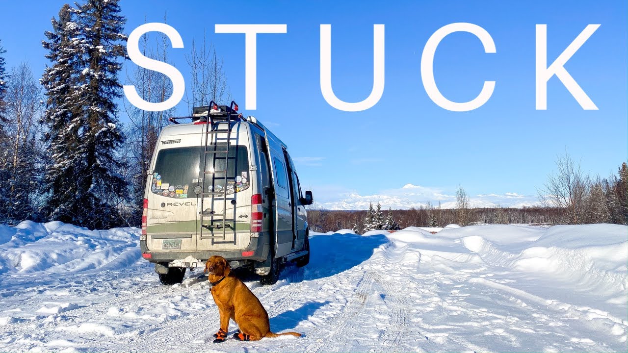 Winter Van Life Alaska | 4X4 Stuck In Snow - YouTube