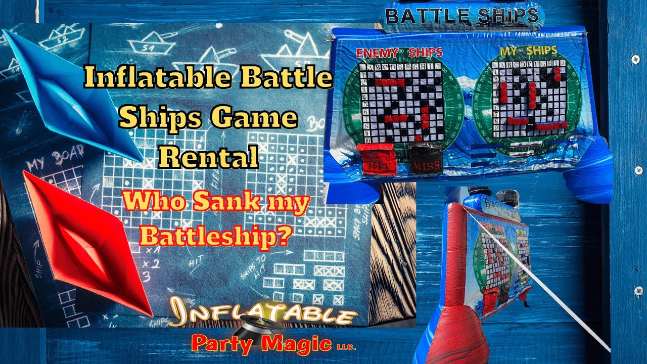 Inflatable Battle Ships Game Rental Texas - YouTube