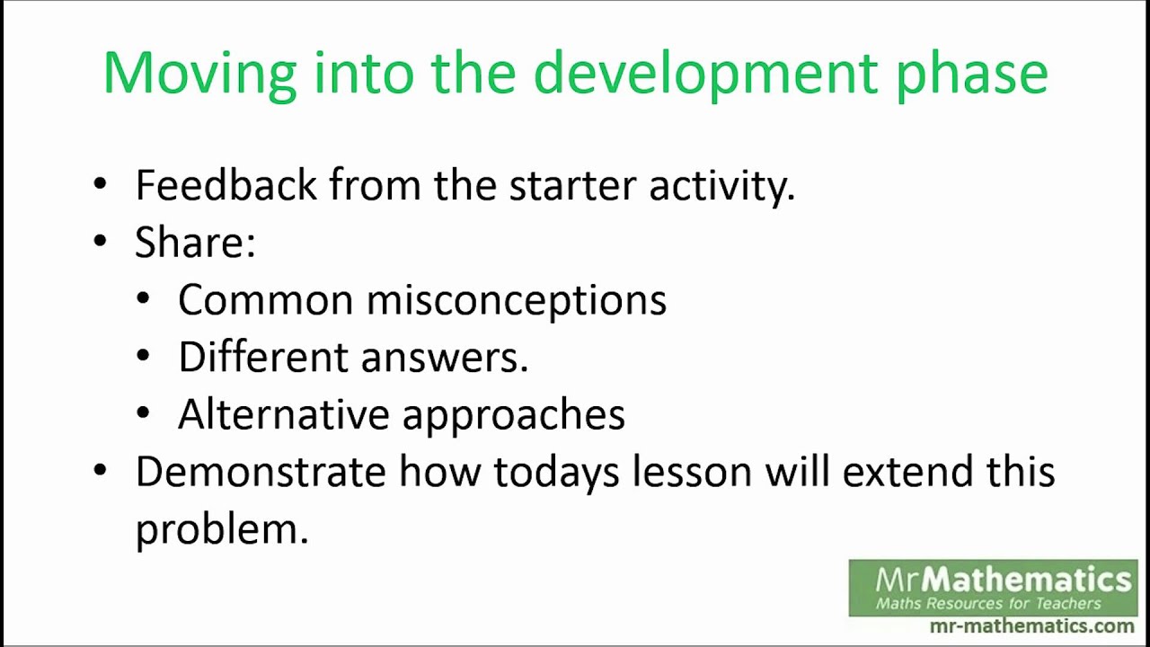 Questioning during the start of a maths lesson - YouTube