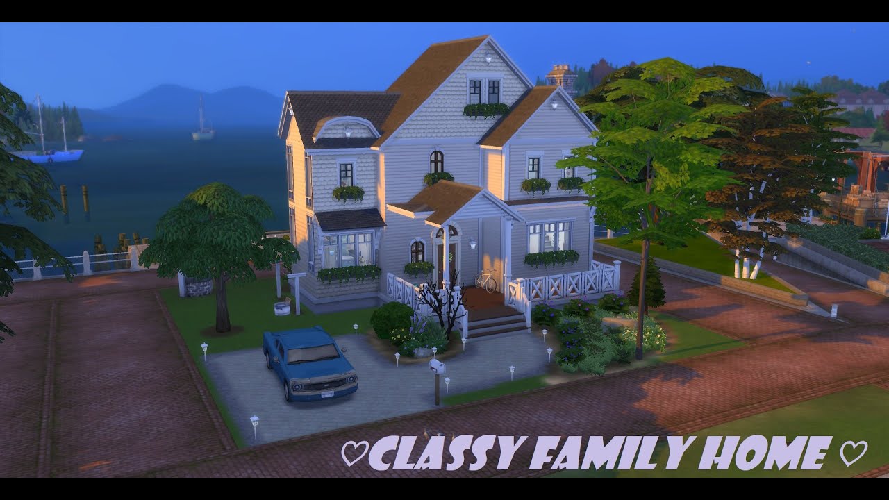Classy Family Home (No CC) - Speed Build - Sims 4 - YouTube
