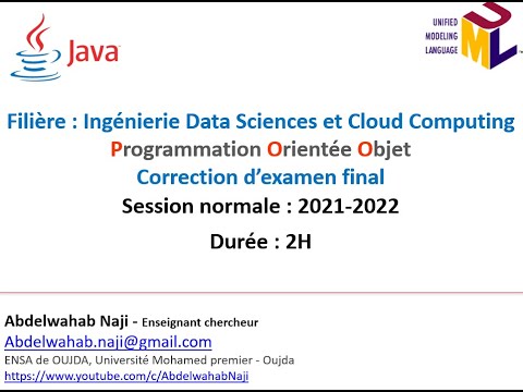 Examen JAVA UML corrigé - Filière d'ingénieur Data sciences et Cloud computing - YouTube