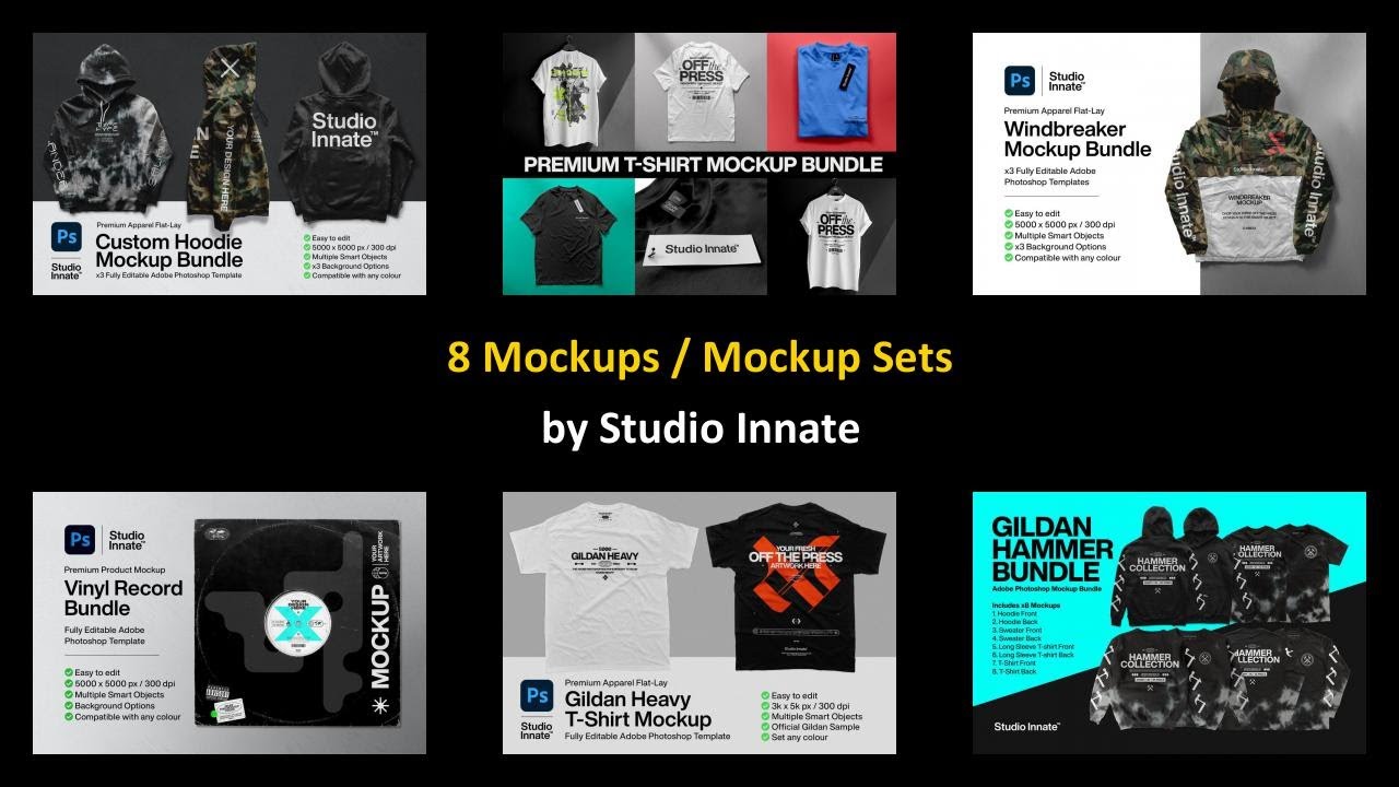 8 Mockups / Mockup Sets by Studio Innate - YouTube