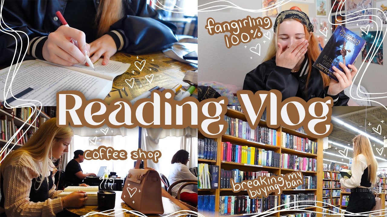 READING VLOG | book shopping, fangirling over Ranger’s Apprentice, and typical shenanigans - YouTube