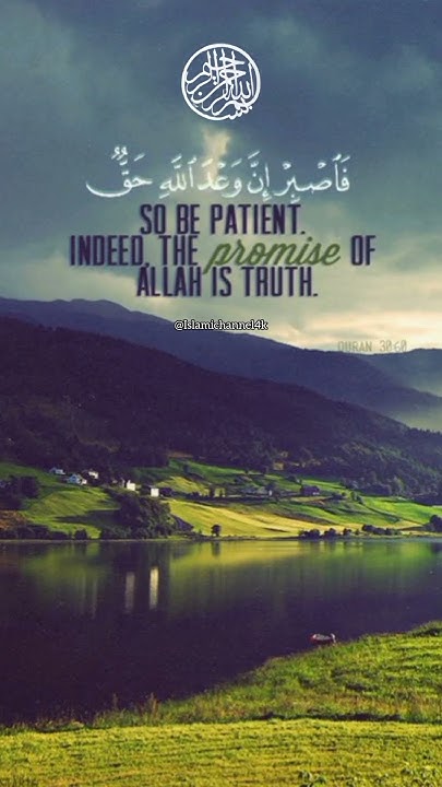 Subscribe Channel [SO BE PATIENT. INDEED, THE promise OF ALLAH IS TRUTH ...