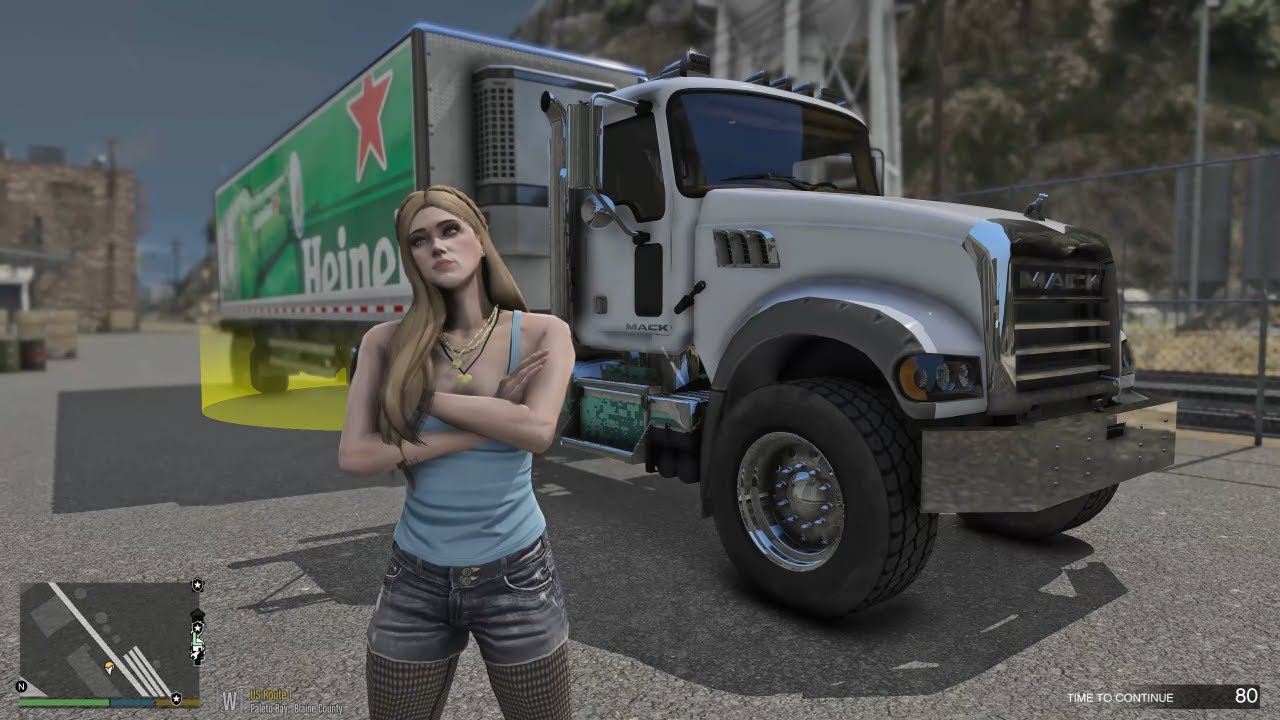 Gta 5 Let's Go To Work Sandy's Trucking Driver - Mack Truck Deliver ...