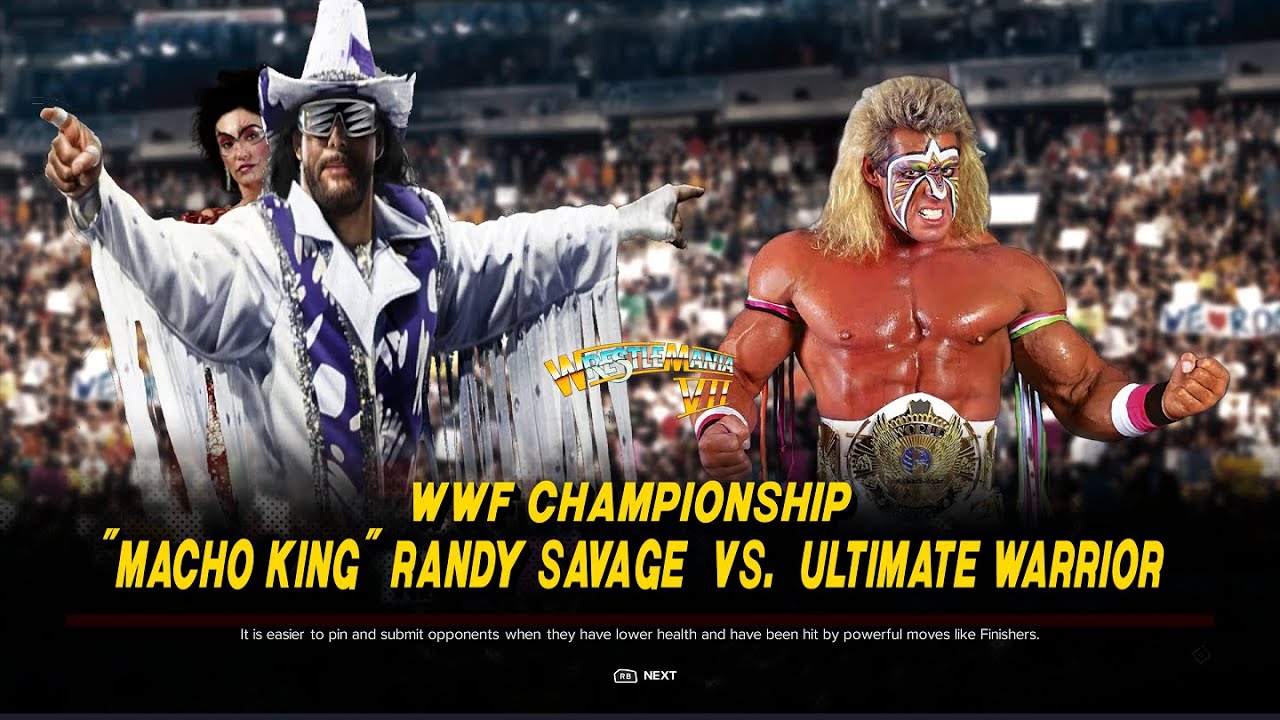 WWE 2K24: Macho King Randy Savage vs. Ultimate Warrior | WWF ...