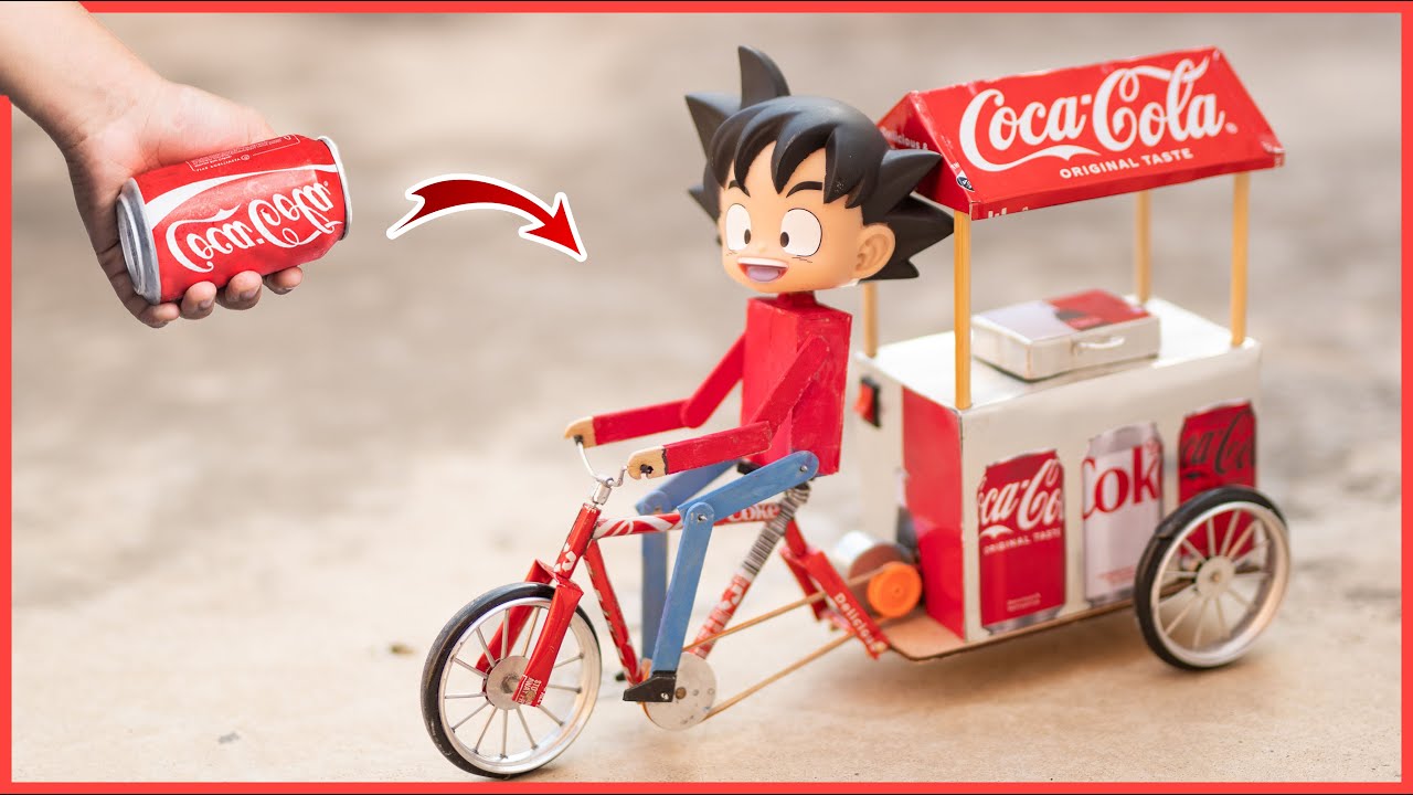 Amazing Coke Cart made with Coke Cans and Ice Cream Sticks - YouTube