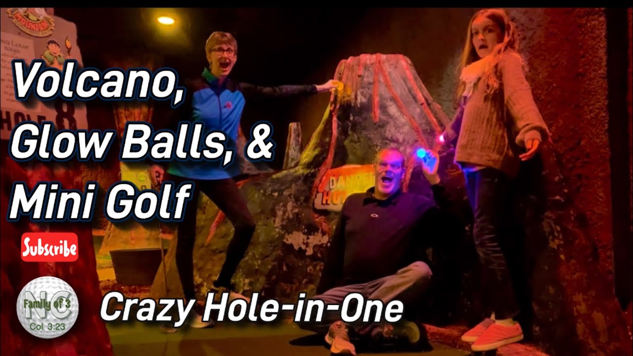 VOLCANO, 🌋 Glow BALLS, and Mini Golf!⛳️ Our first ever Pinball Hole-in ...