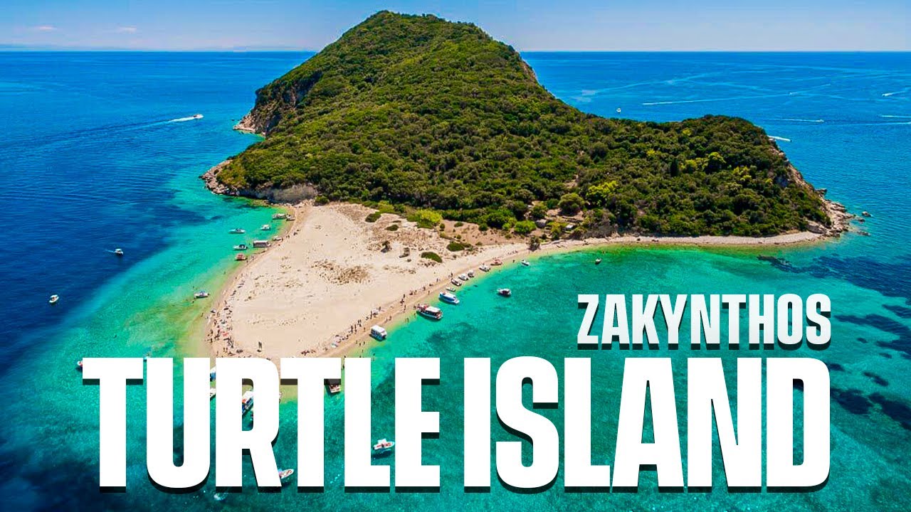 Turtle Island Zakynthos 4K drone Greece - YouTube